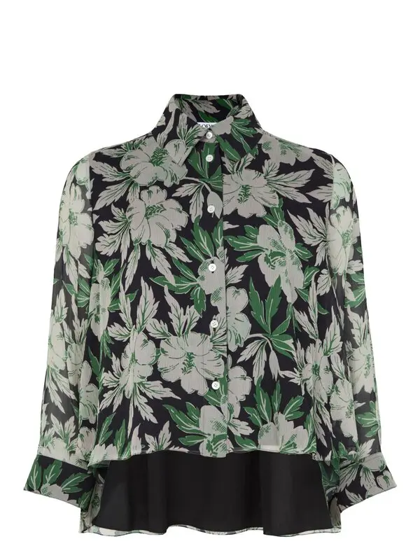Loewe Printed Long Sleeve Shirt - Black