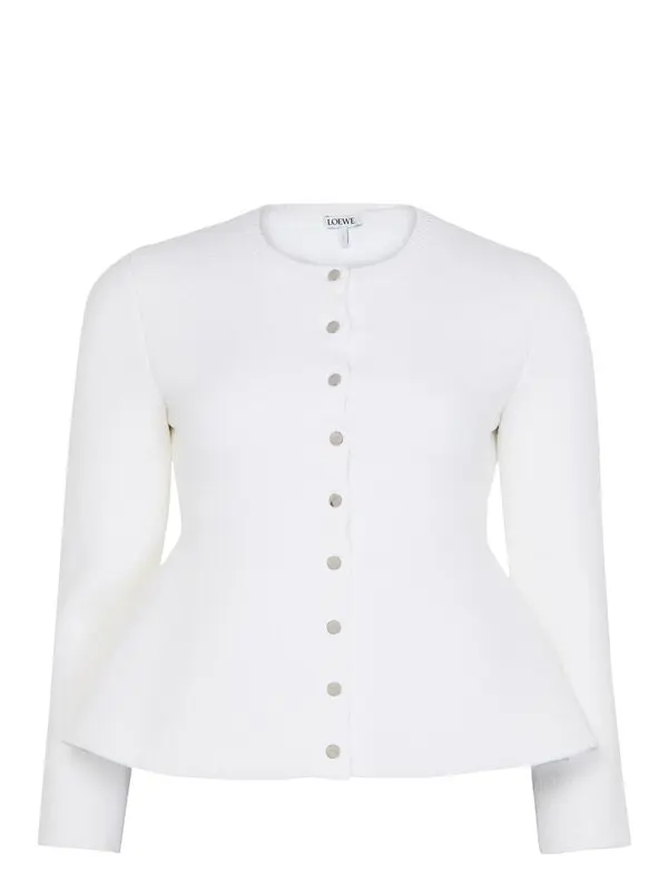 Loewe Cotton And Silk Cardigan - White