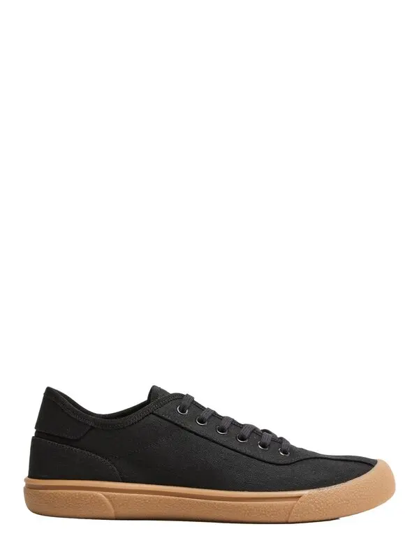 THE ROW Canvas Lace-up Sneakers - Black