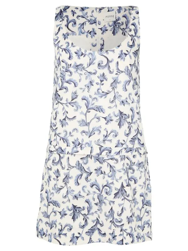 Posse Floral Print Mini Dress - White
