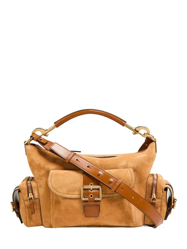 Chloé Engraved Logo Camera Shoulder Bag - Brown