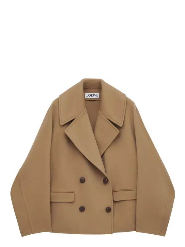 Loewe Wool Short Coat - Brown