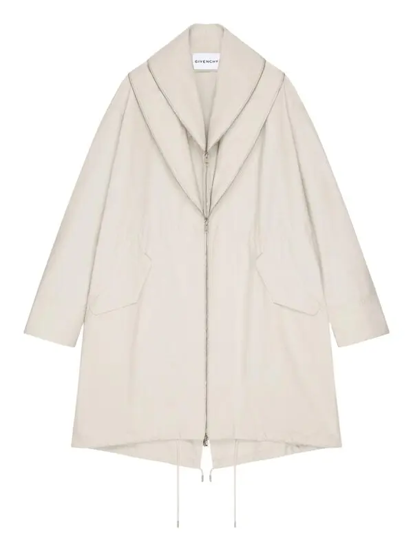 Givenchy Shawl Collar Parka - White
