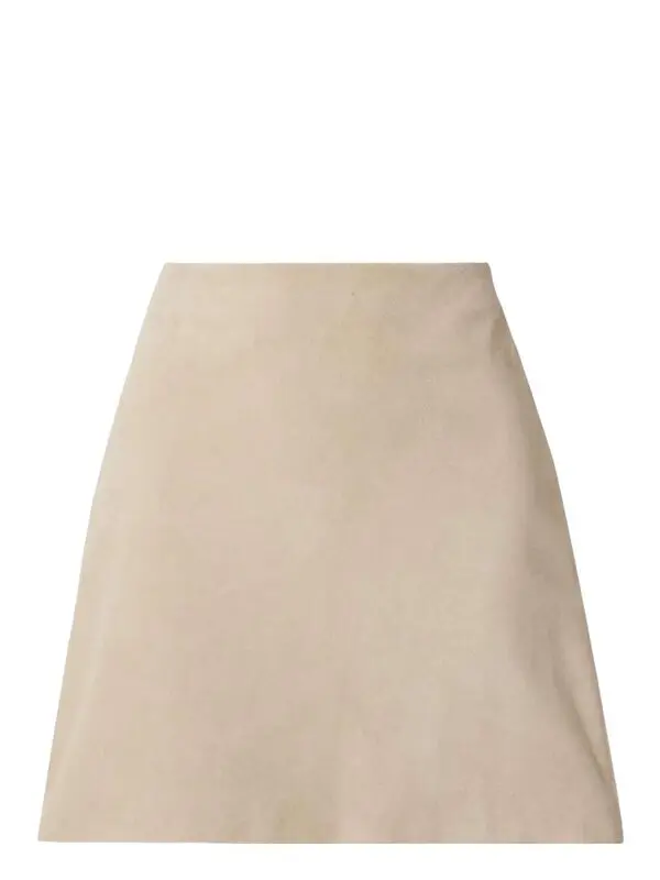 Ralph Lauren Carreen Suede Mini Skirt - Beige