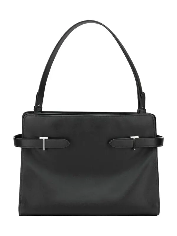 LE TANNEUR Buckle Strap Shoulder Bag - Black