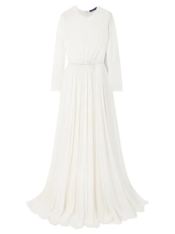 Ralph Lauren Crepe Maxi Dress - White