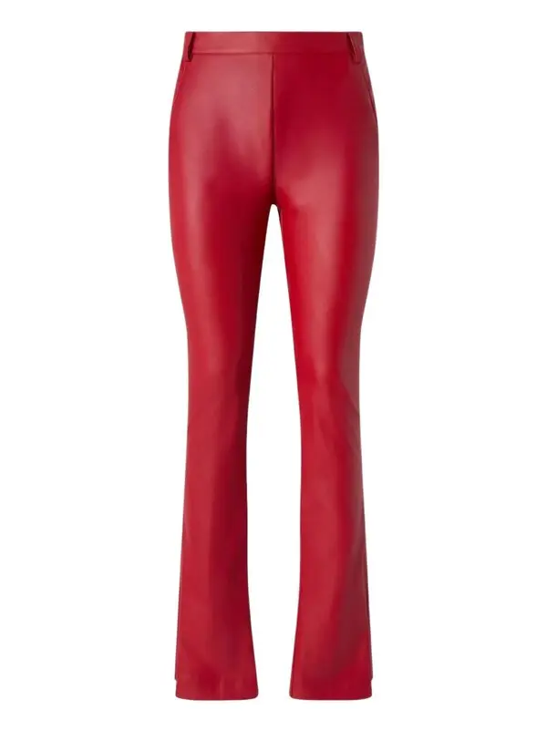 Pinko High-shine Flared Trousers - Red
