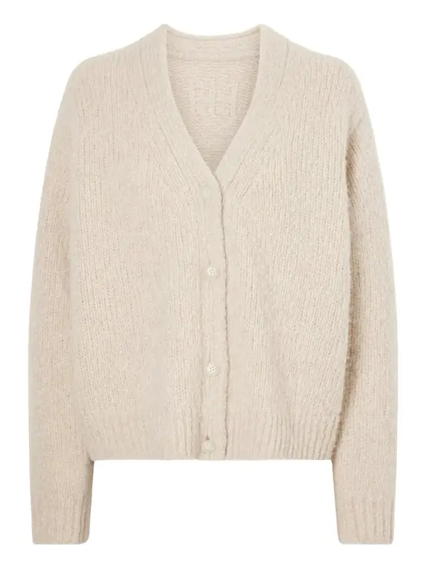 NILI LOTAN Wool And Cashmere-blend Cardigan - Nude