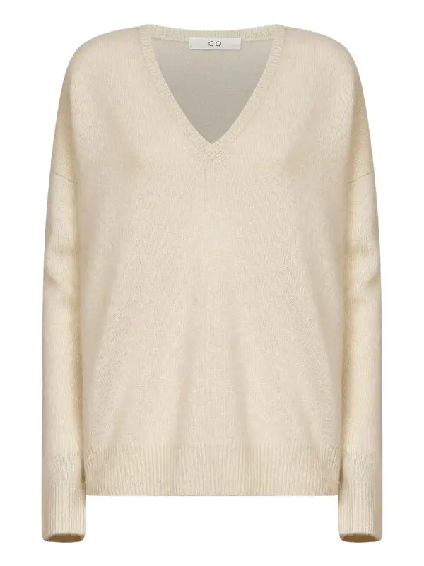 Co V-neck Pullover - Nude