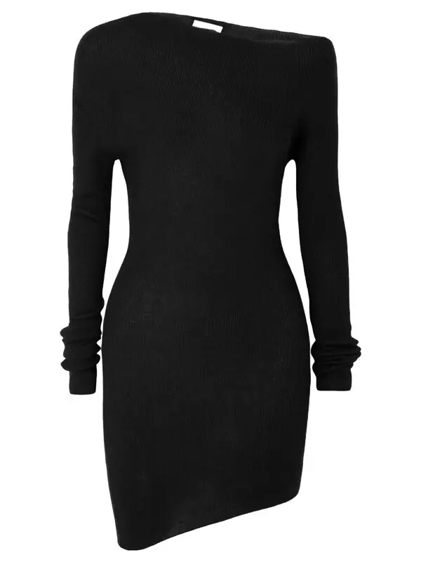 Le Kasha Slim-fit Hem Knit Mini Skirt - Black