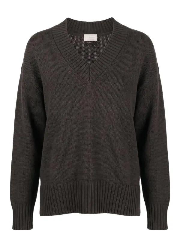 DRUMOHR V-neck Merino Wool Sweater - Black