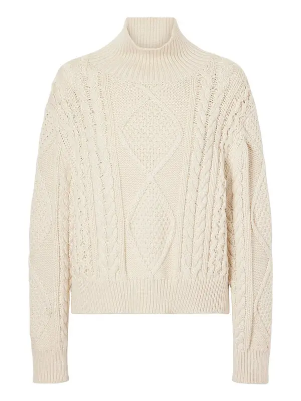 NILI LOTAN Cotton And Cashmere-blend Turtleneck Sweater - Nude