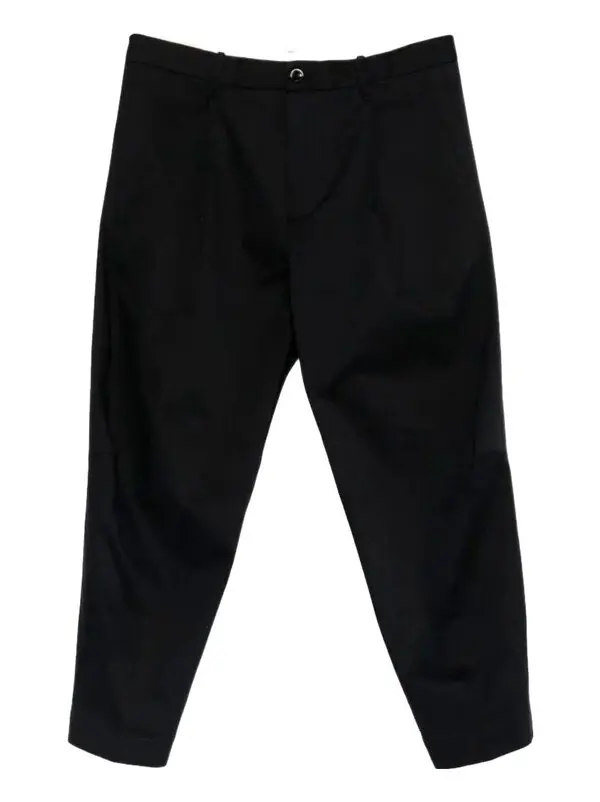 NINE:INTHE:MORNING Pleat-detail Cotton Trousers - Black