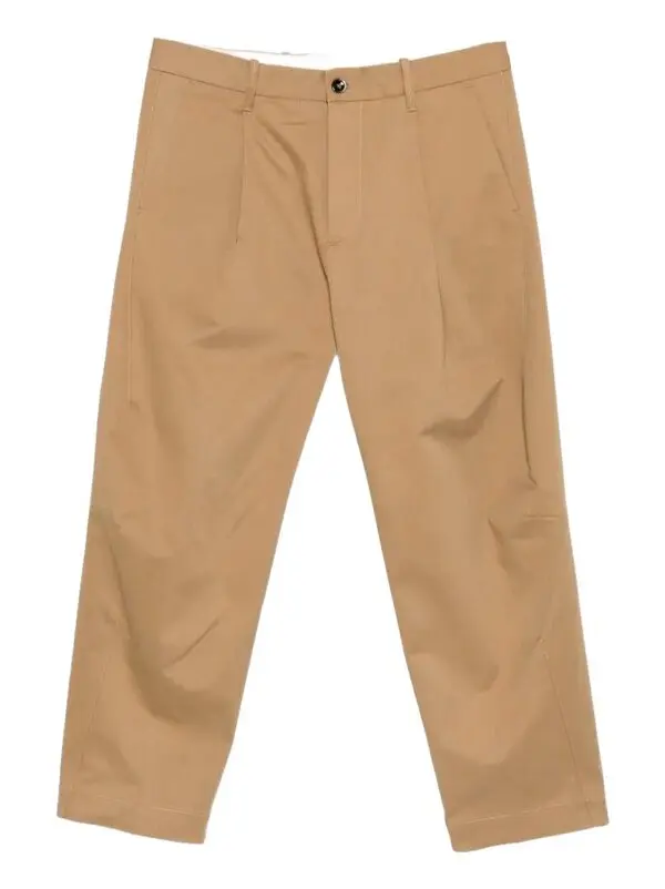 NINE:INTHE:MORNING Pleated Straight-leg Trousers - Camel