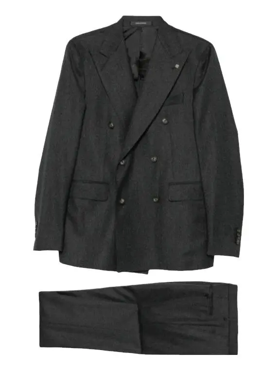 Tagliatore Double-breasted Wool Suit - Black