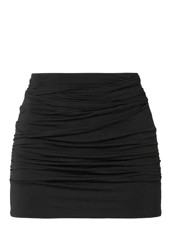 Wardrobe.NYC Pleated Mini Skirt - Black