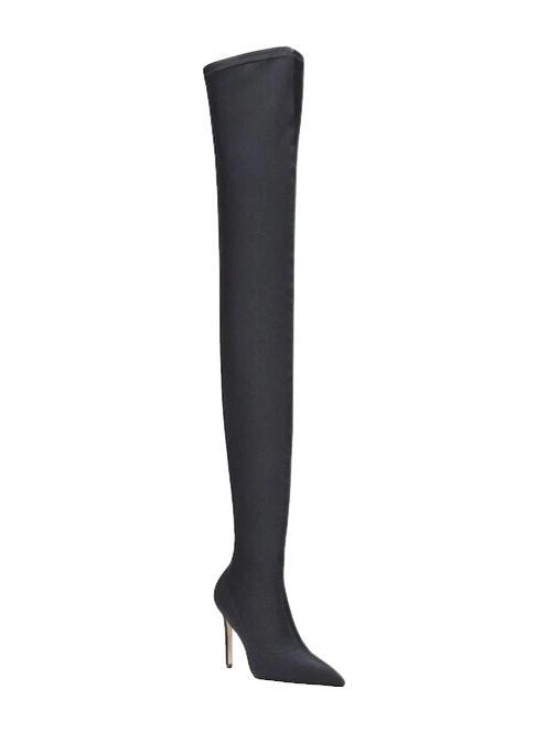 STUART WEITZMAN Pointed-toe Over-the-knee Stiletto Boots - Black