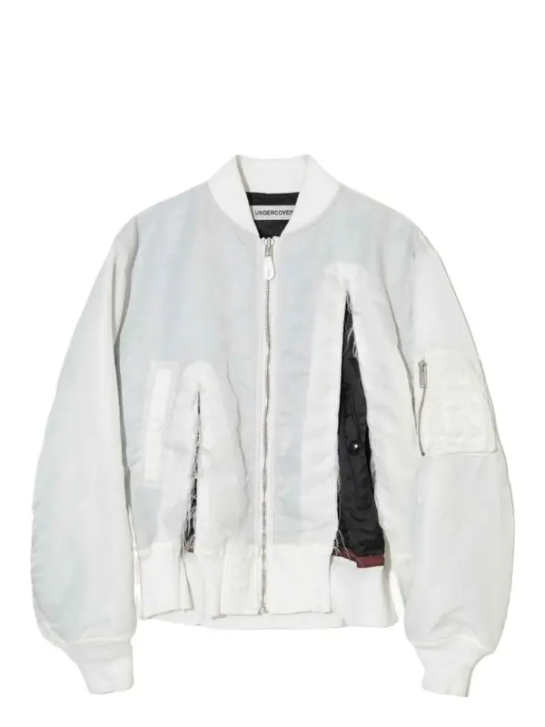 Undercover Zip-up Bomber Jacket - White