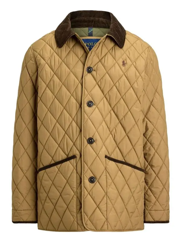 Polo Ralph Lauren Quilted Jacket With Button Placket - Brown