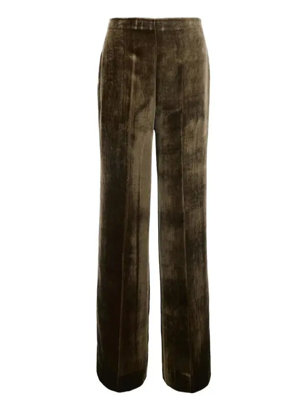 P.a.r.o.s.h Ravel High-rise Wide-leg Pants - Brown
