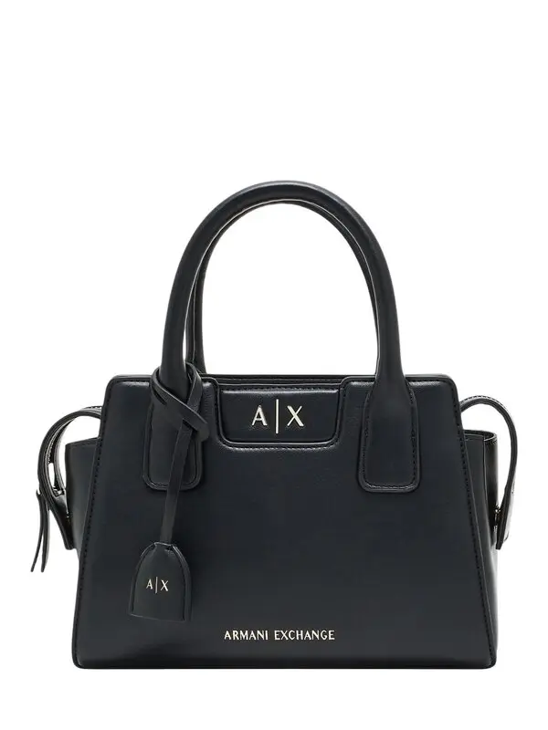 Armani Exchange Logo Plaque Tote Bag - Black