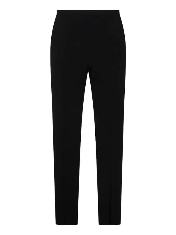THE ROW Pressed Crease Straight Leg Trousers - Black