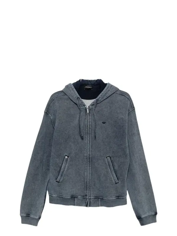 Emporio Armani Zip-up Hoodie - Blue