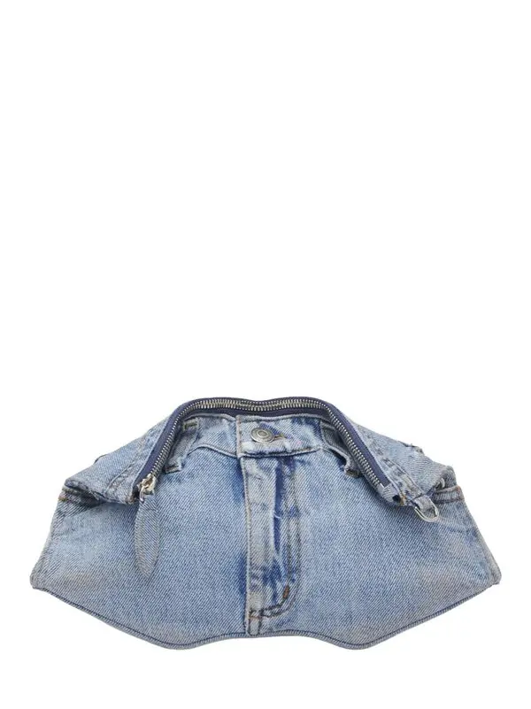 Alexander McQueen Manta Shoulder Bag - Washed Blue