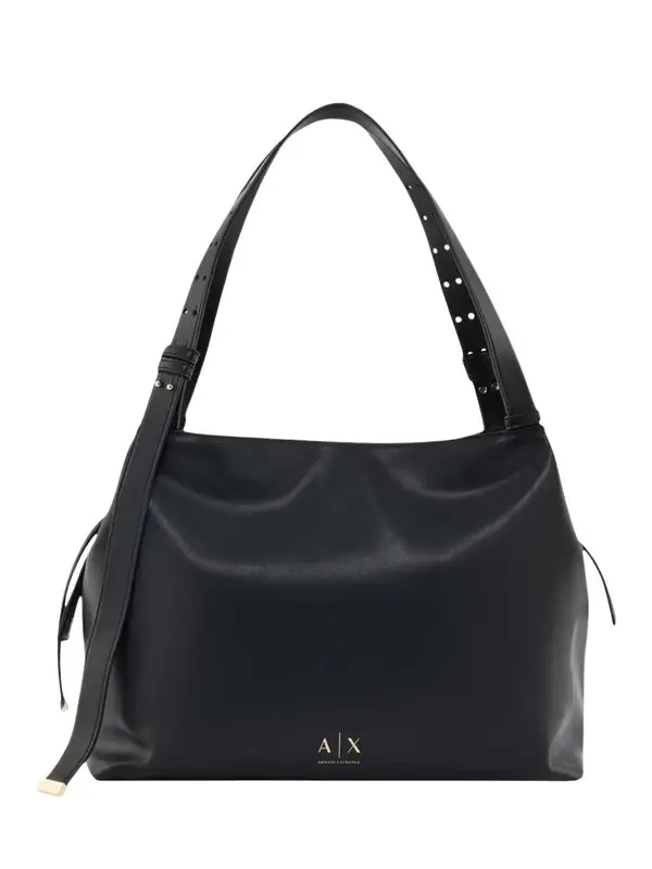 Armani Exchange Logo-plaque Adjustable-strap Shoulder Bag - Black