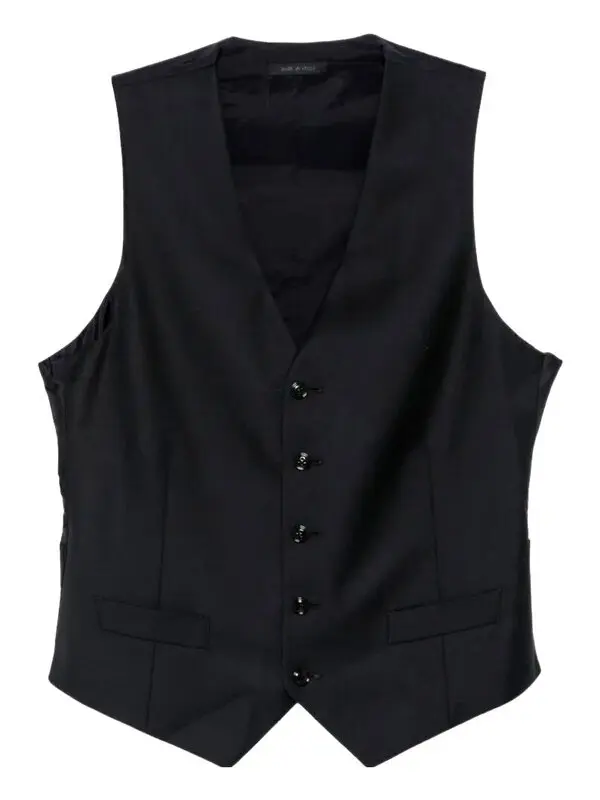 Giorgio Armani V-neck Waistcoat - Dark Navy