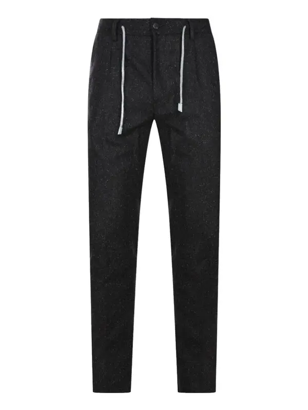 Eleventy Drawstring Slim Pants - Black