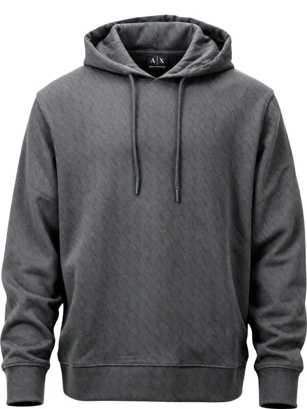 Armani Exchange Drawstring Hooded Sweatshirt - Black