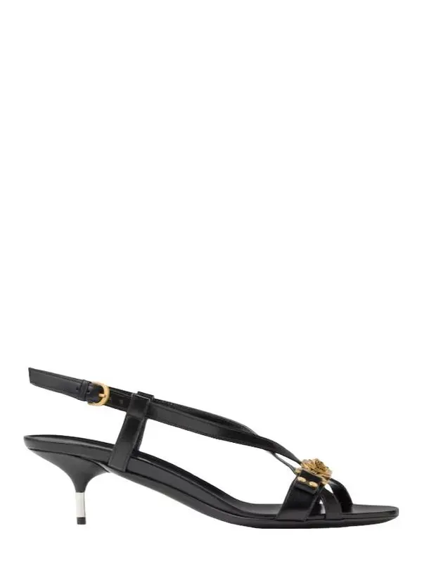 Versace Marisa Leather Sandals 50 Mm - Black