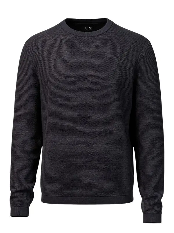 Armani Exchange Crew Neck Knit Top - Black
