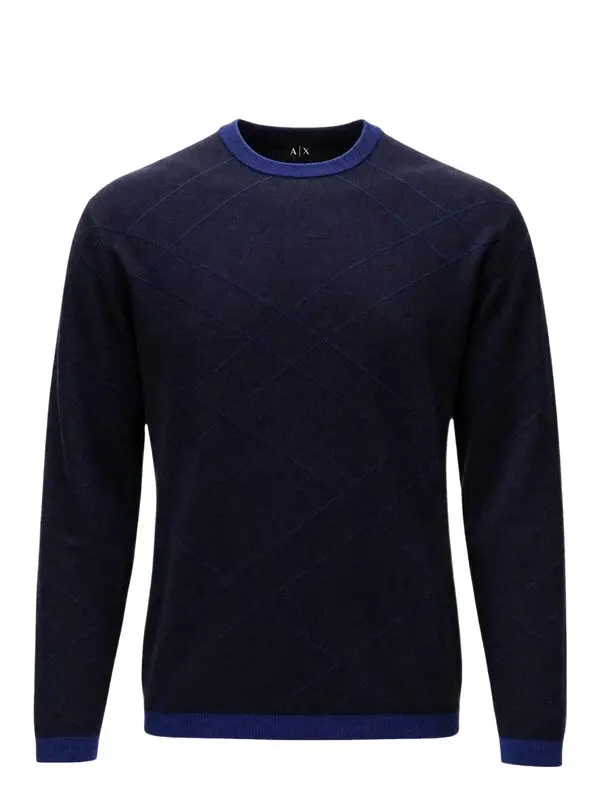 Armani Exchange Crew Neck Knit Top - Black