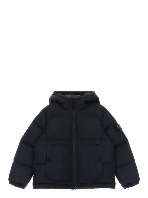 Stone Island Logo-patch Padded Jacket - Black