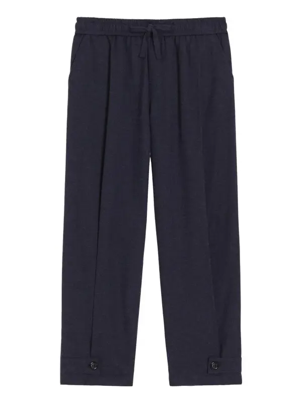 Dolce & Gabbana Melange Flannel Trousers - Grey