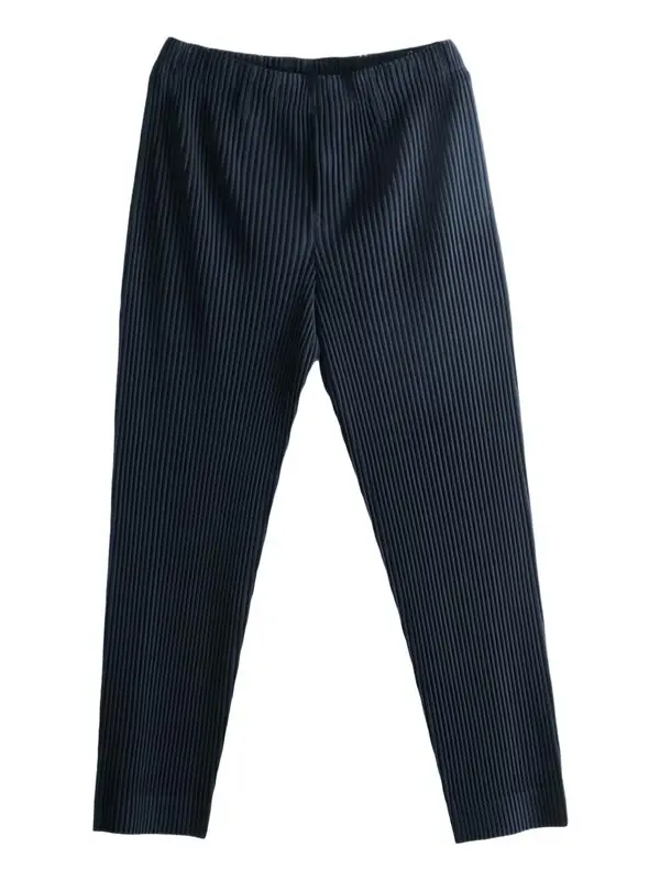 Issey Miyake Homme Plissé Plissé-effect Straight-leg Trousers - Black