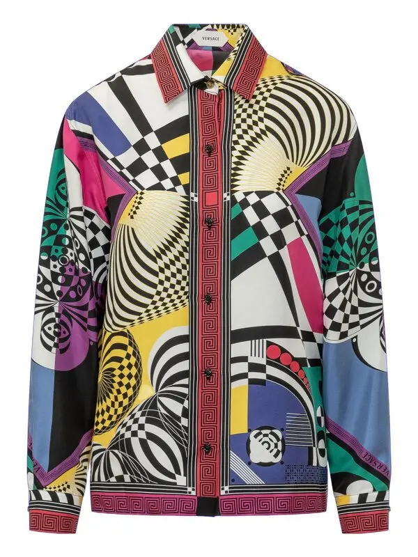 Versace Printed Long-sleeved Shirt - Multicolor