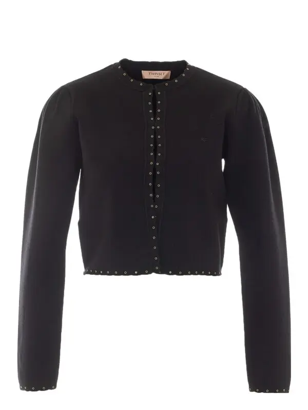 TWINSET Crew-neck Knit Top - Black