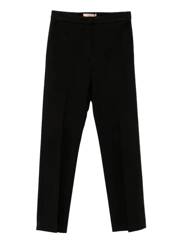 TWINSET Concealed-fastening Straight-leg Trousers - Black