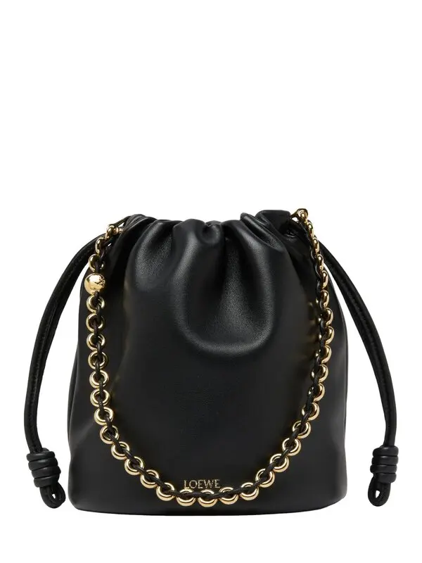 Loewe Flamenco Bucket Shoulder Bag - Black