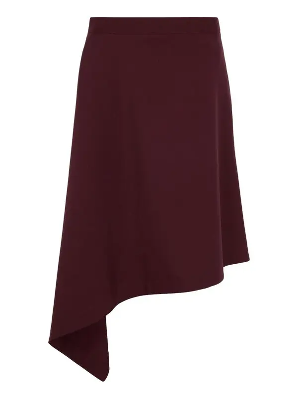 Bottega Veneta Asymmetric Midi Skirt - Brown