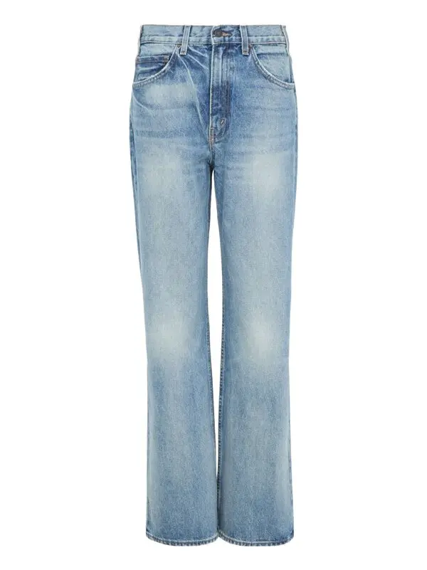 NILI LOTAN Mitchell Straight Denim Trousers - Blue