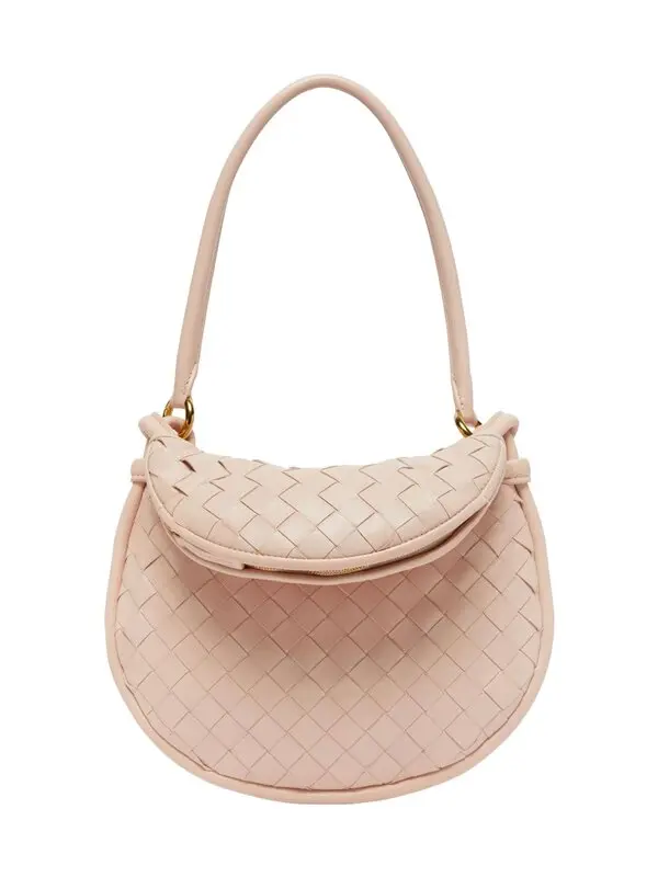 Bottega Veneta Mini Knitted Shoulder Bag - Nude