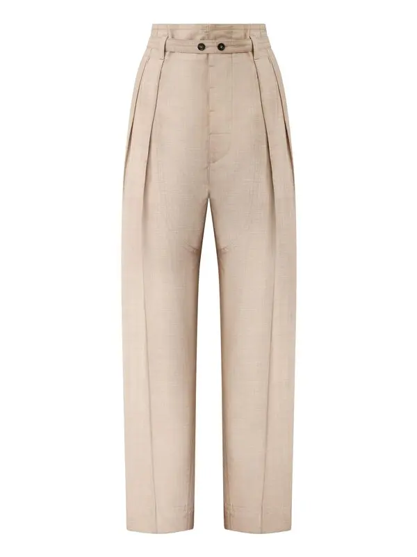 Bottega Veneta Pleated Casual Trousers - Nude