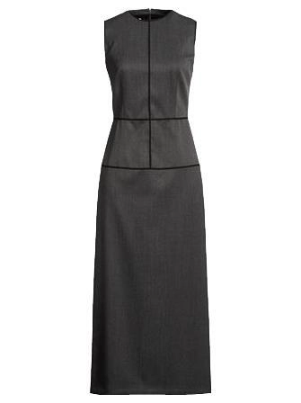MAISON MARGIELA Maxi Dress Size Polyester, Virgin Wool, Elastane - Grey