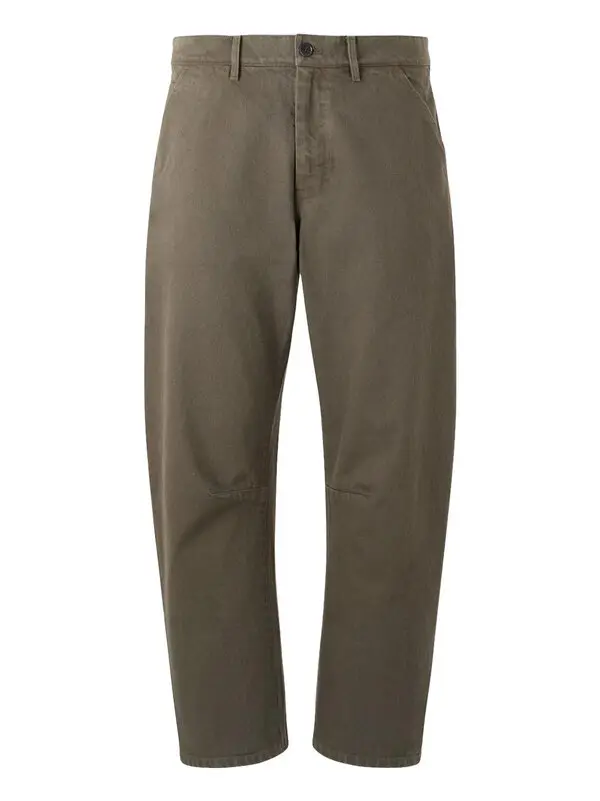 NILI LOTAN Emir Straight-leg Cotton-blend Twill Trousers - Brown