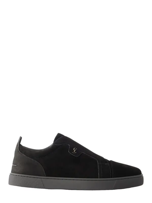 CHRISTIAN LOUBOUTIN St Louis Suede Sneakers - Black