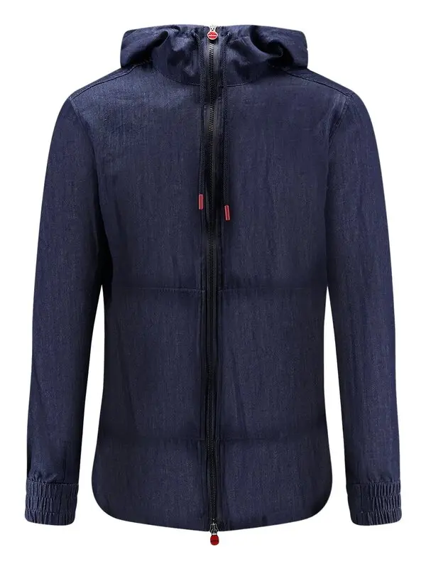 Kiton Denim Hooded Jacket - Blue